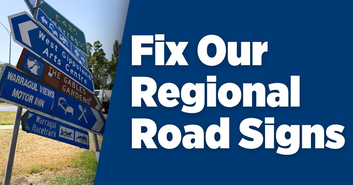 Fix Regional Road Signs